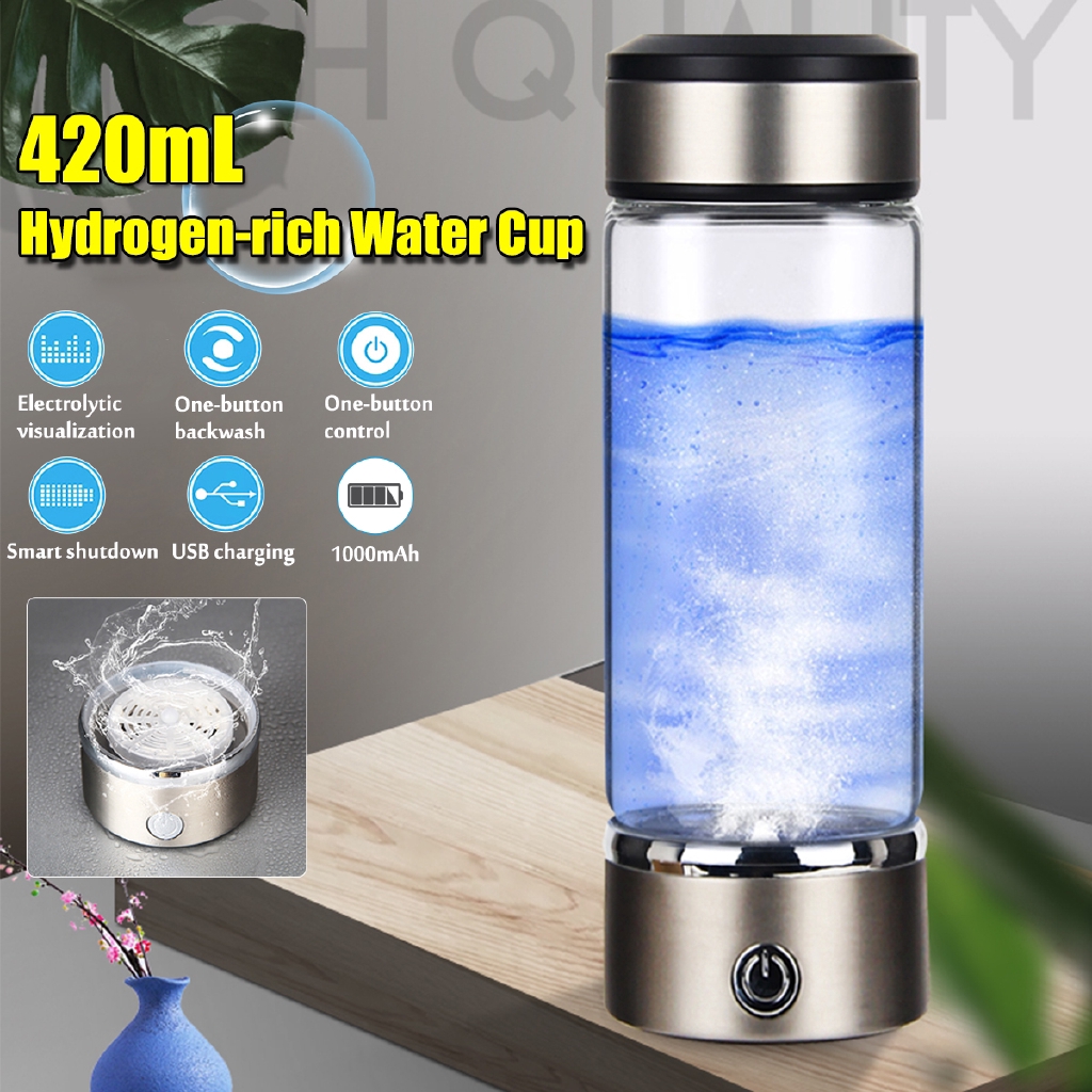 420ML Rechargeable Negative Ion Water Cup Hydrogens-rich Cup Generator ...