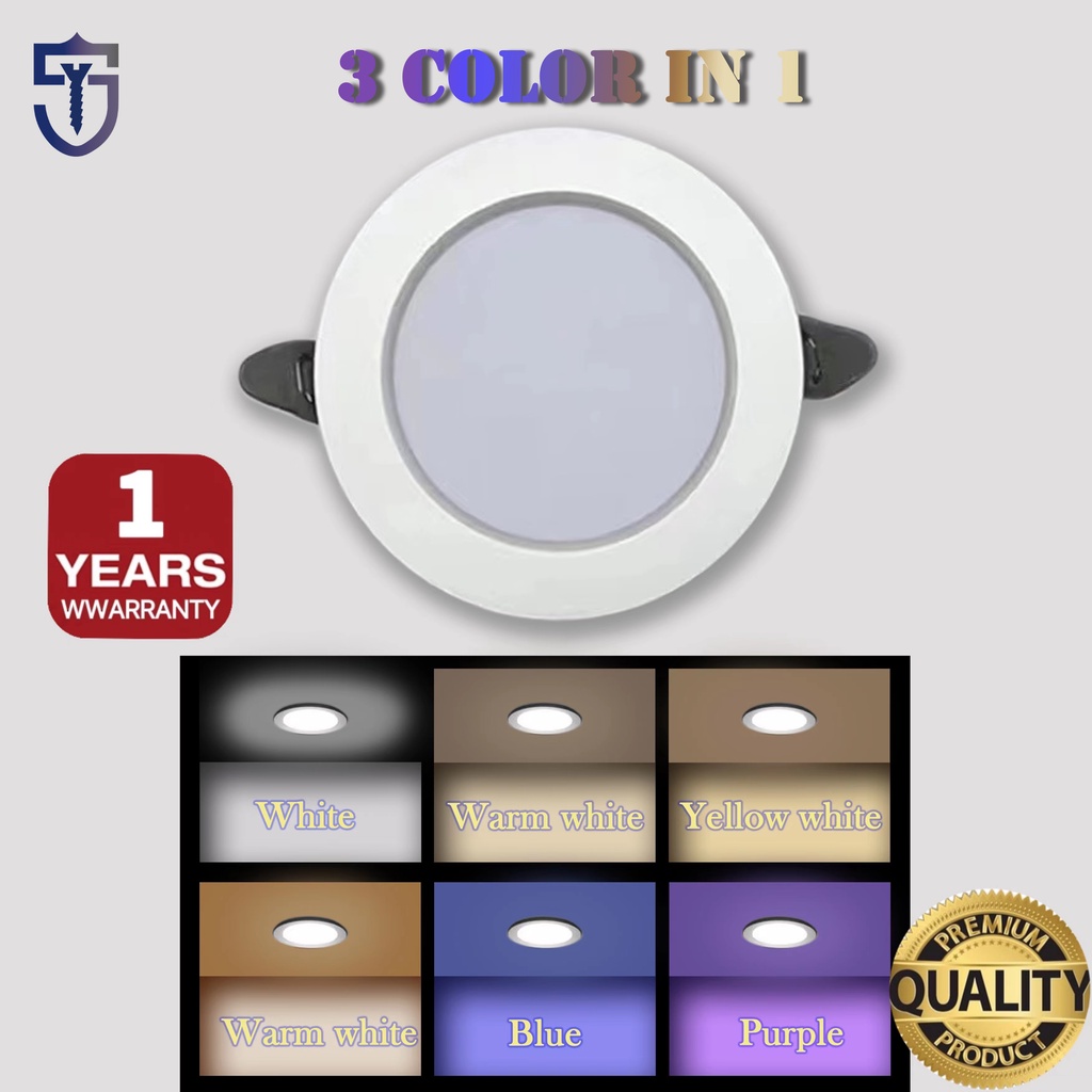 LED 3 Color Pin Lights Downlight Recessed Panel Ceiling Light, 3 Color ...