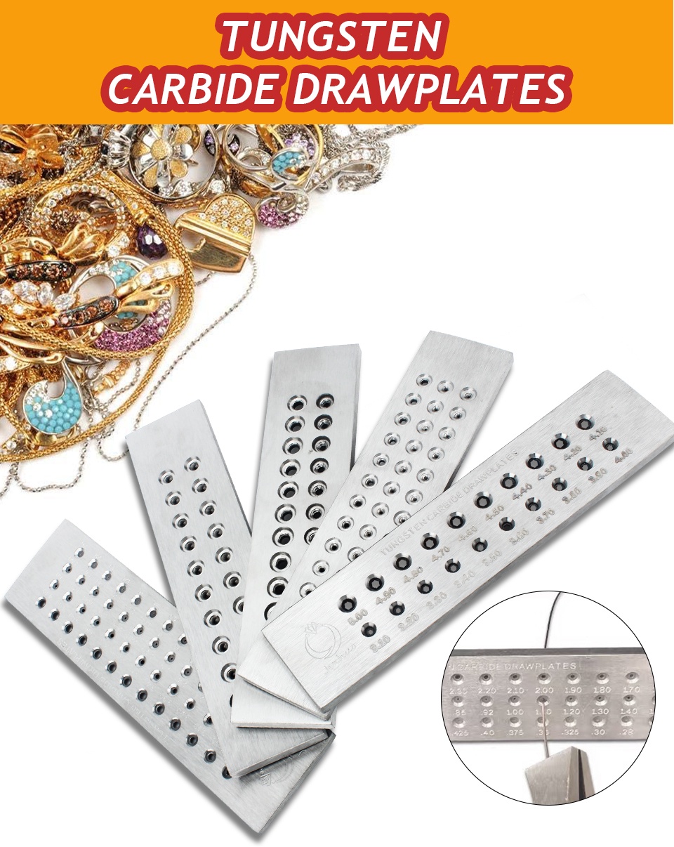 Tungsten Carbide Wire Drawplate Square/Half Round Shape 0.26-9.0mm 20/ ...