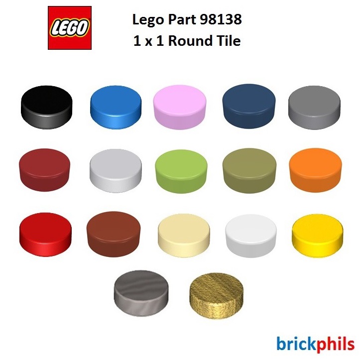 Lego Part 98138 1x1 Round Tile (10pcs per Lot) | Shopee Philippines