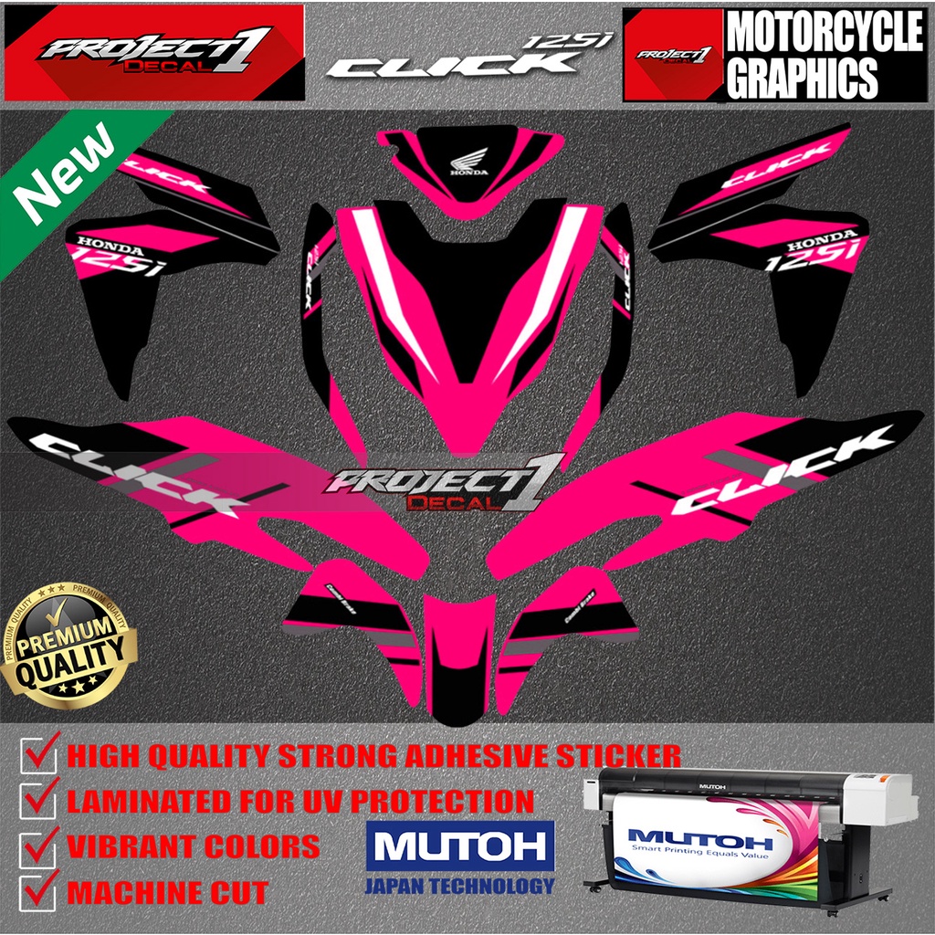 Click 125 game changer V2 full set decals laminated sticker premium ...