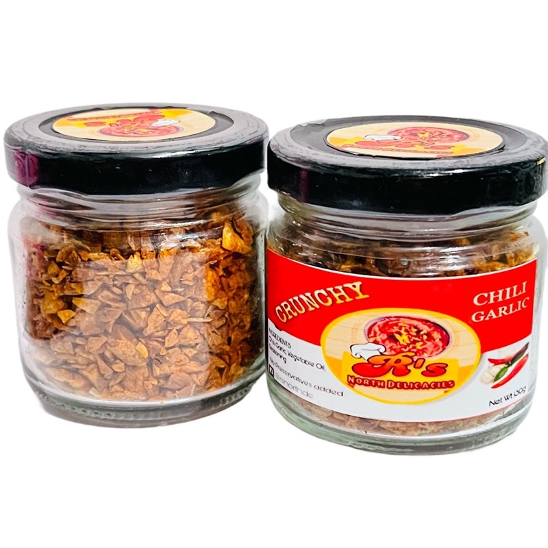 RSSHOPS Chili Crispy Crunch Fried Garlic Bits flakes Pure 120ml ...