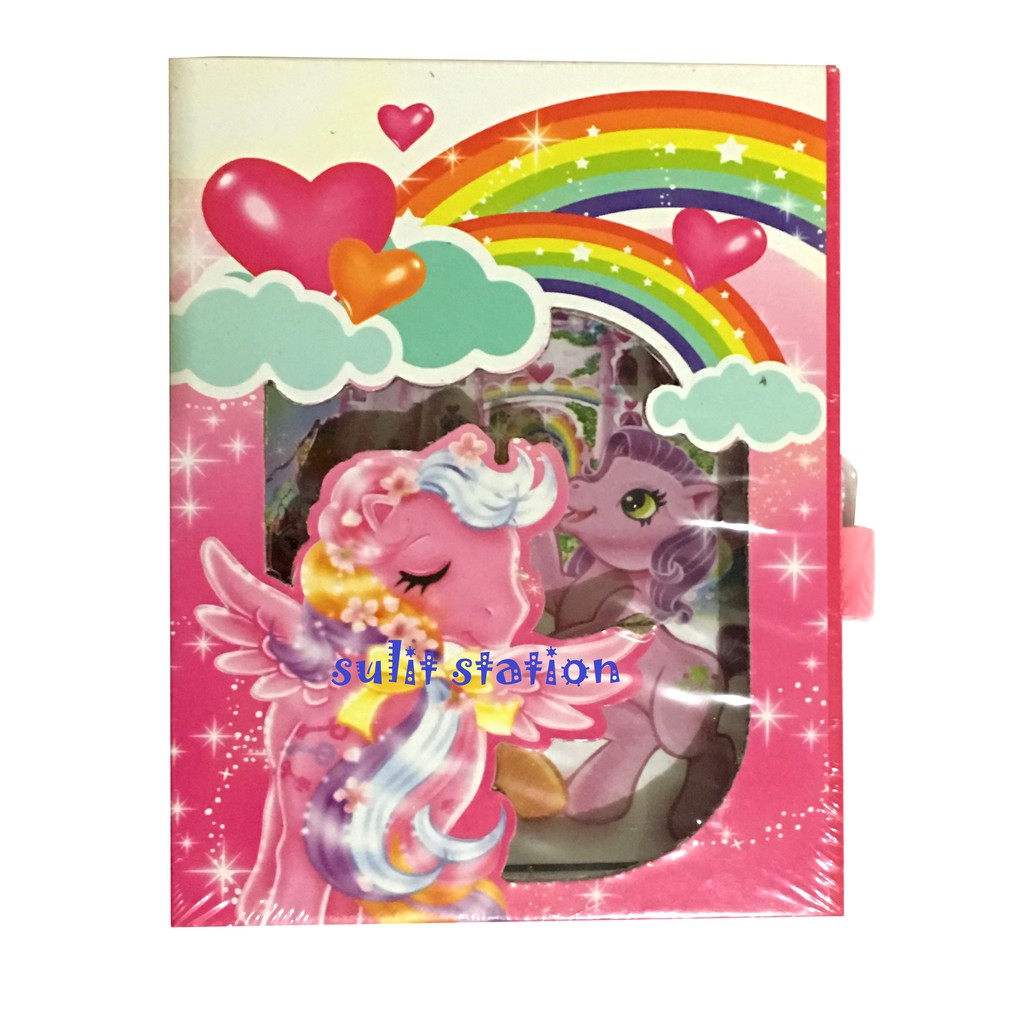 MLP MY LITTLE PONY UNICORN SECRET STATIONARY DIARY with PADLOCK KEY ...