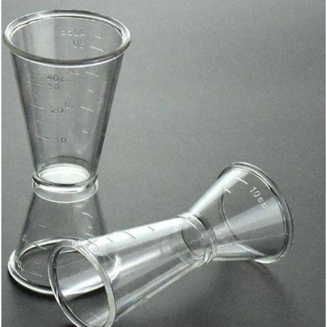COD Double CLear Jigger Ounce cup syrup measuring cup milktea cocktail ...