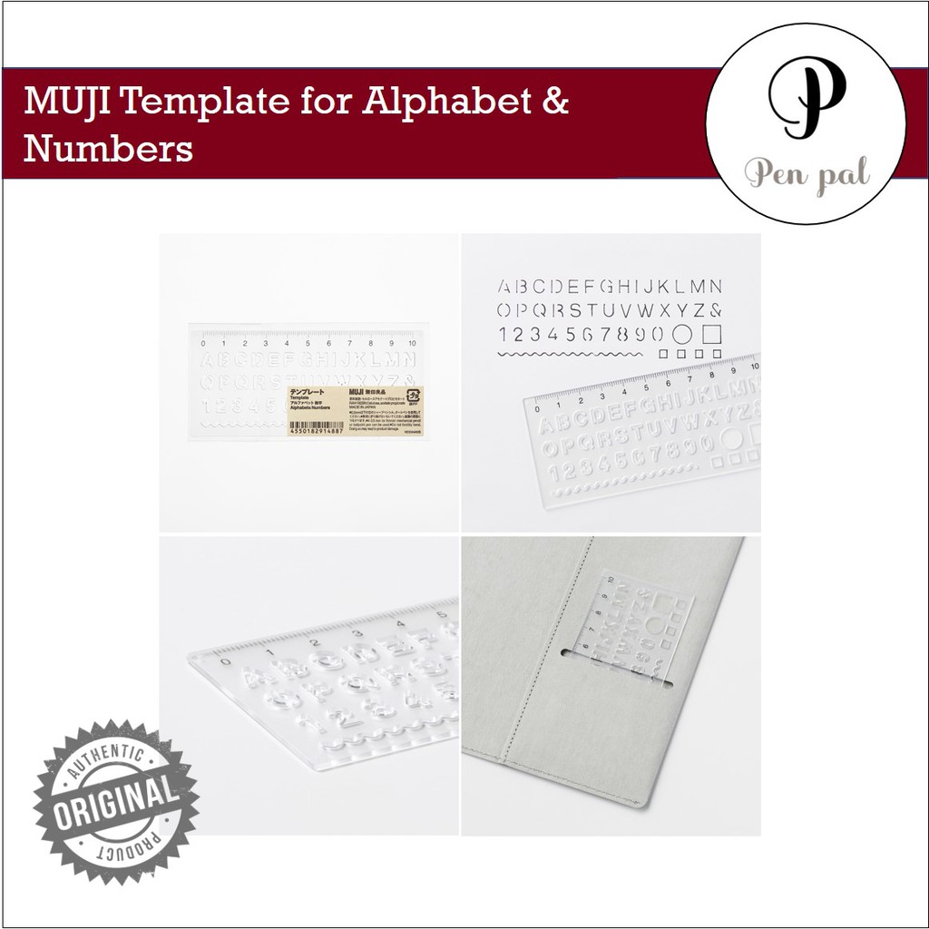 Muji Template for Alphabet & Numbers | Shopee Philippines