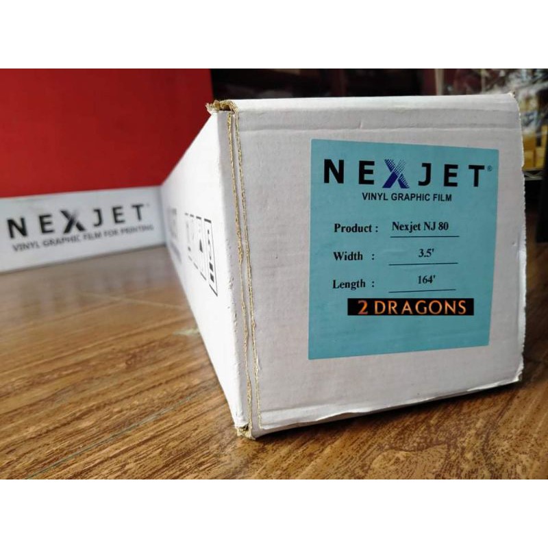 3.5 Feet Nexjet NJ80 Printable Vinyl Sticker Roll White Glossy for Eco ...