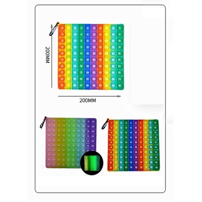 BKM082 Multiplication Table Chinese Pinyin MATH PINYIN Toy POP IT 9x9 ...