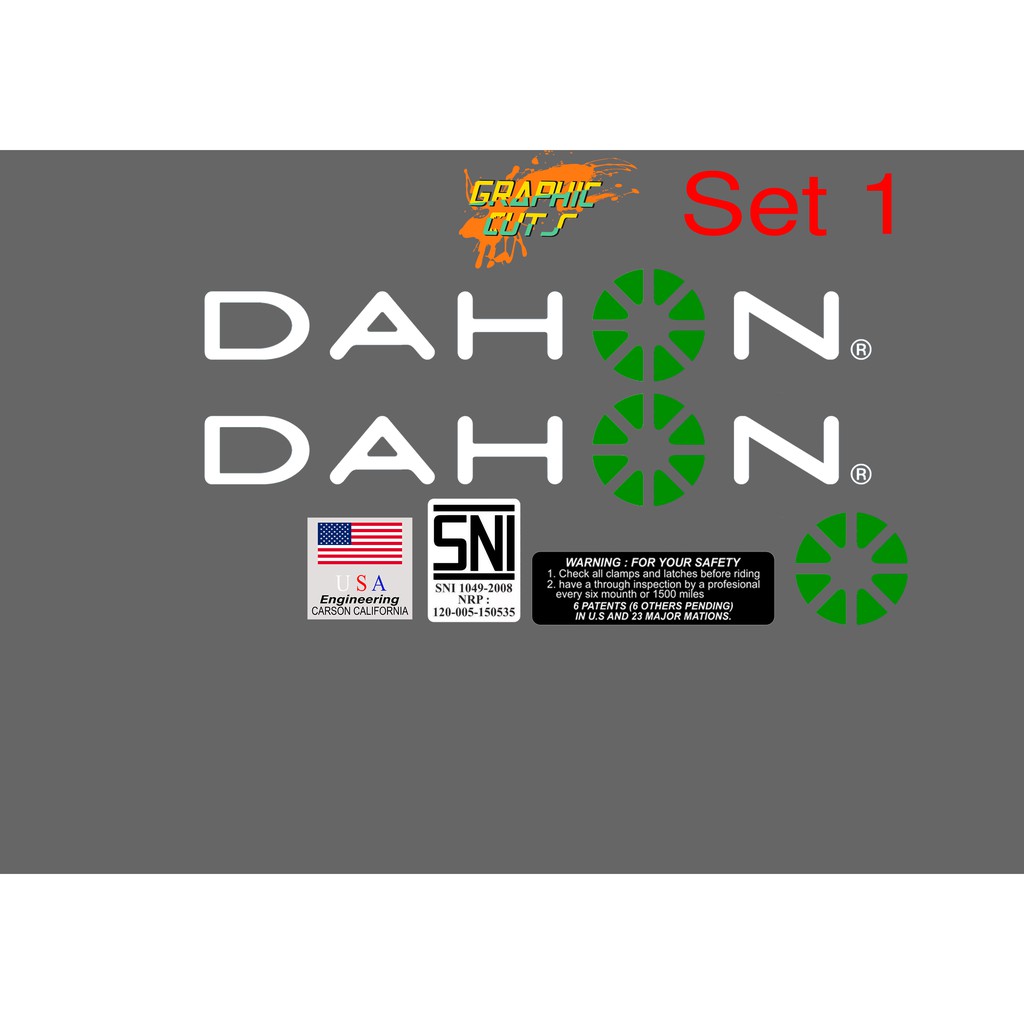 Dahon decals 1 set sticker | Shopee Philippines
