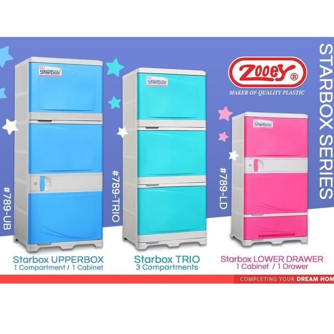 (COD) Zooey Starbox Cabinet 789 TRIO, Upperbox ,Lower box | Shopee ...