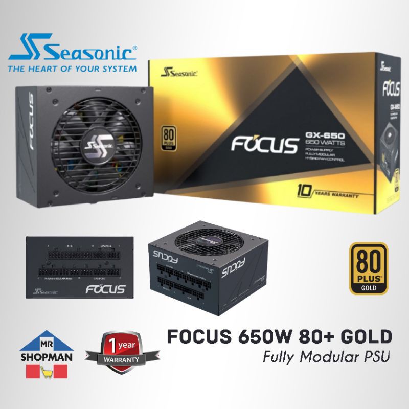 Seasonic Focus 650W Full Modular 80 plus Gold GX650 Psu Power Supply ...