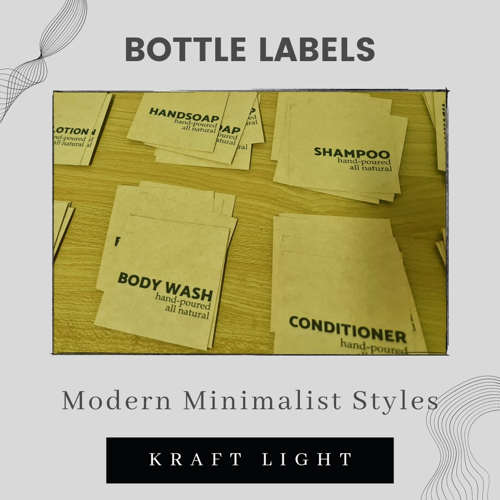 Customized Bottle Labels Waterproof Kraft Light Smudge Proof Laminated ...