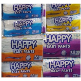 Happy Pants Diaper 30's M/L/XL/XXL | Shopee Philippines