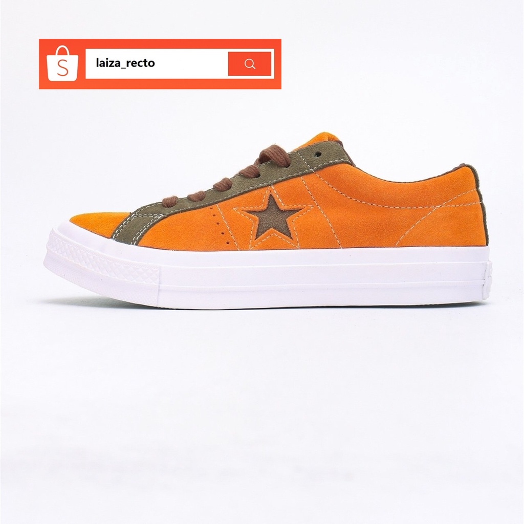100% Authentic Converse One Star Beige Orange Low Cut Sneakers Shoes ...
