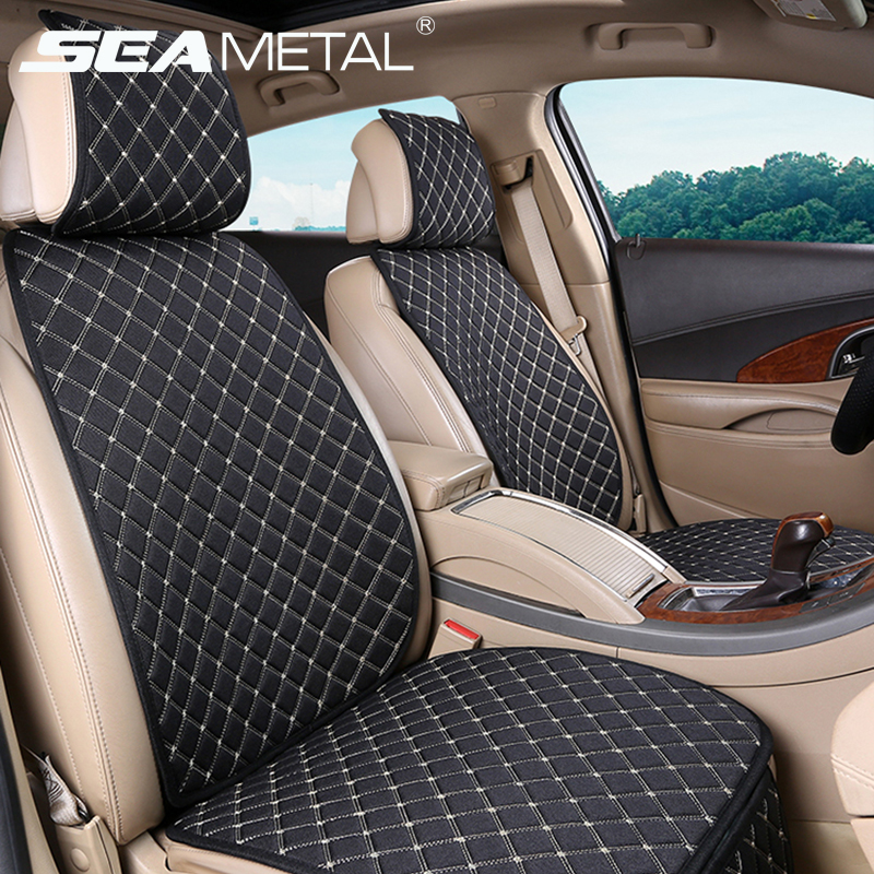 Seametal Linen Car Seat Cover Seat Covers Universal Auto Chair Cushion
