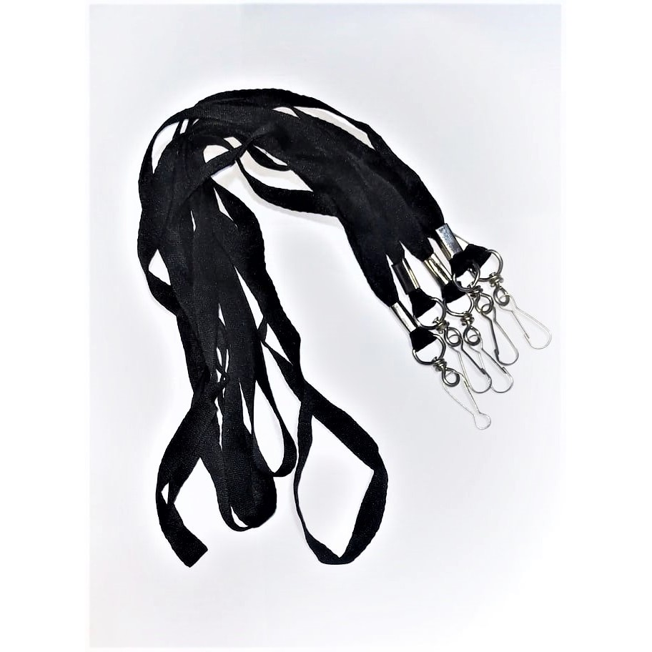 10 PCS. PLAIN BLACK - ID LACE / LANYARD / ID HOLDER | Shopee Philippines