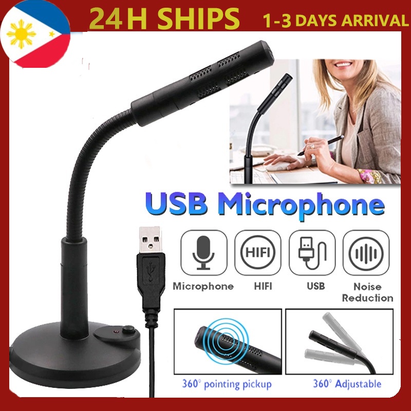 USB/3.5mm Microphone Plug&Play Desktop Mic Audio Vocal Mic For PC ...