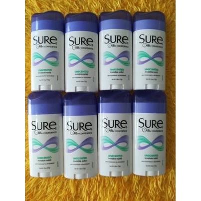 Sure Invisible Solid Anti-Perspirant & Deodorant, Unscented, 2.6 Ounce ...