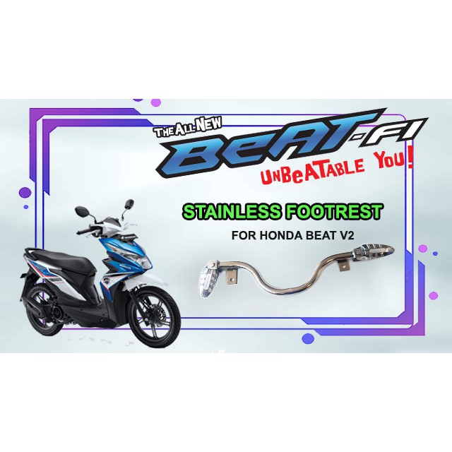 HONDA BEAT FI V2 [Stainless] [FOOTREST] Shopee Philippines | atelier ...