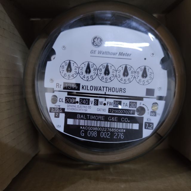 GE Watthour Meter / Metro / Submeter Model I70 Single Phase 30Amps ...