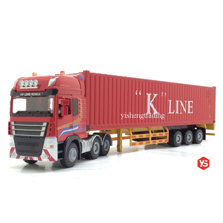 DL1:50 scale diecast car container truck kline, maersk, msc,evergreen ...