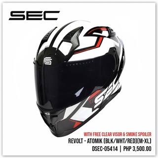 SEC Revolt Modular Dual Visor Helmet- Atomik Model (Free Spoiler and ...
