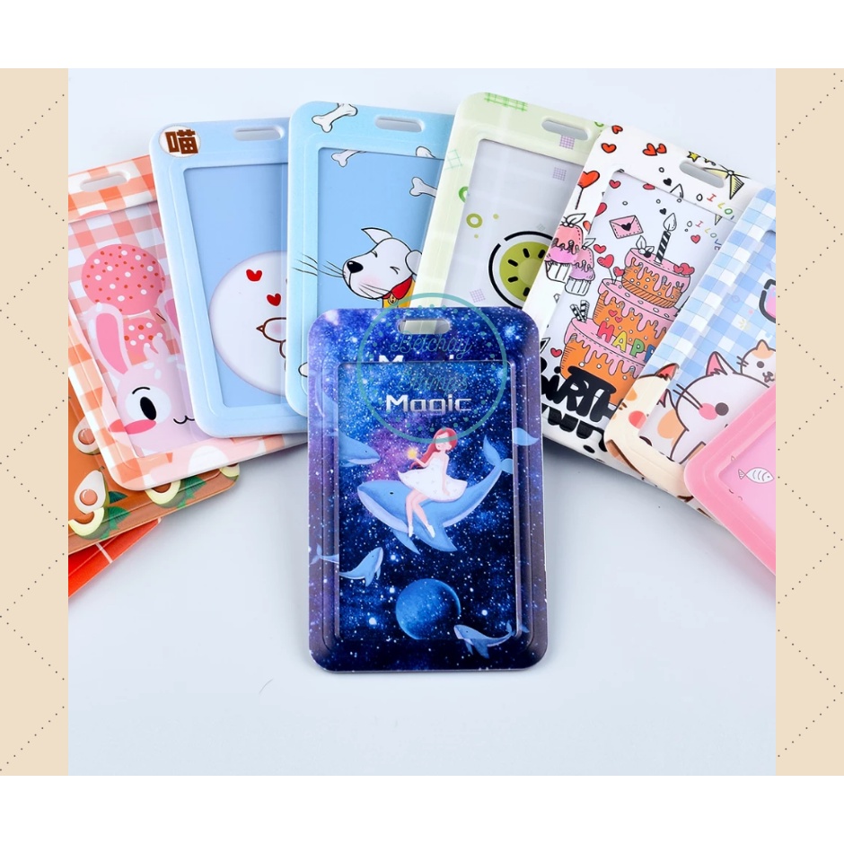 Betchay Stamp ABS Plastic Name Tag Holder and ID Card Case for School ...