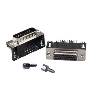 5pcs/lot D-sub DB26 HDR26 Connector Male/Female Plug 26-pin 3-Row Right ...