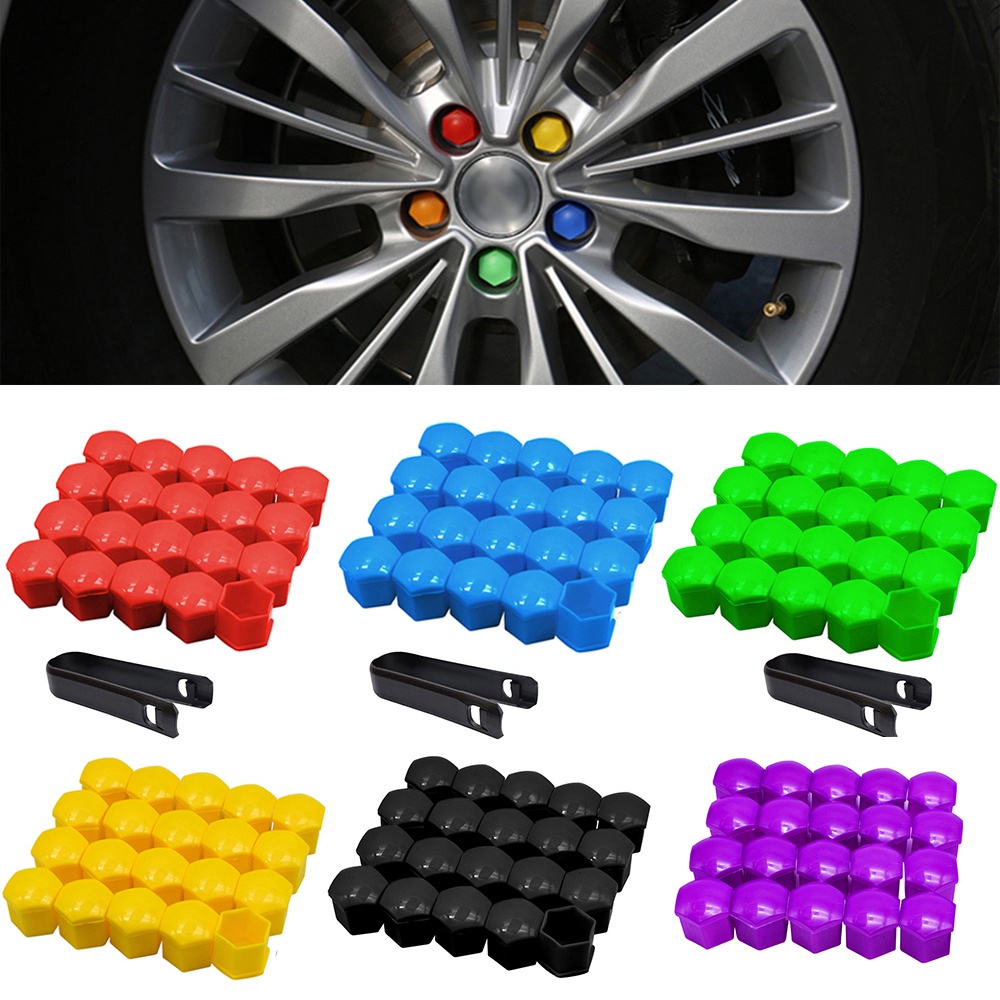 20pcs/set Car Wheel Nut Caps Protection Covers Caps Anti-Rust Auto Hub ...