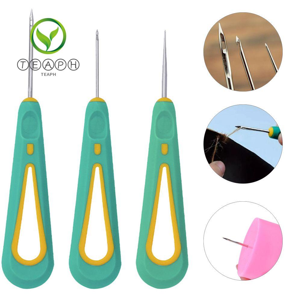 TEAPH Leather Awl Hook Steel Sticher Stitching Taper Sewing Needle Awl ...