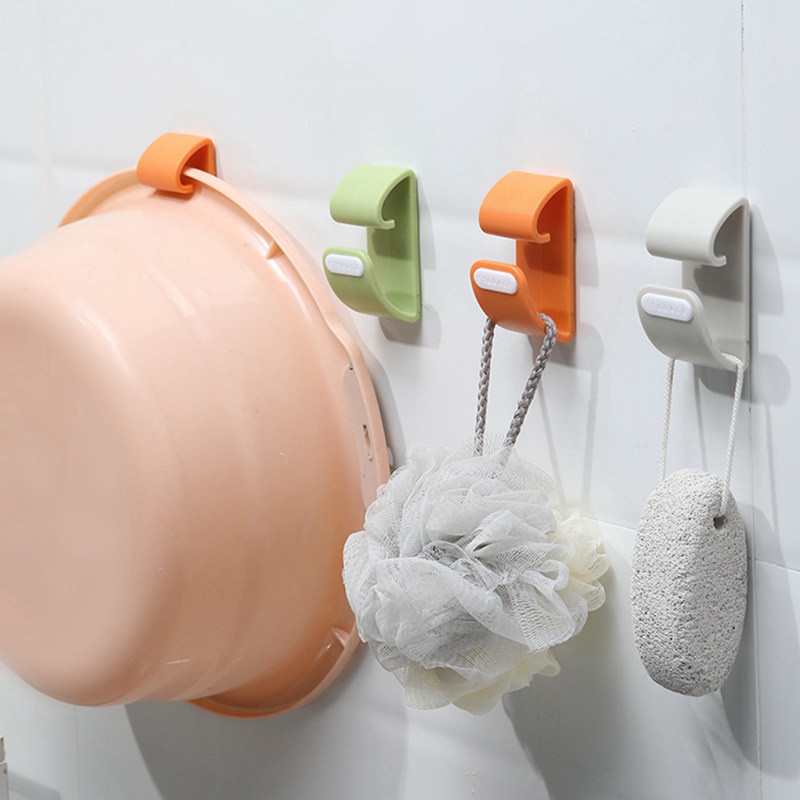 Wash Basin Hook Sturdy Durable Wall Mount Self Adhesive Waterproof For ...
