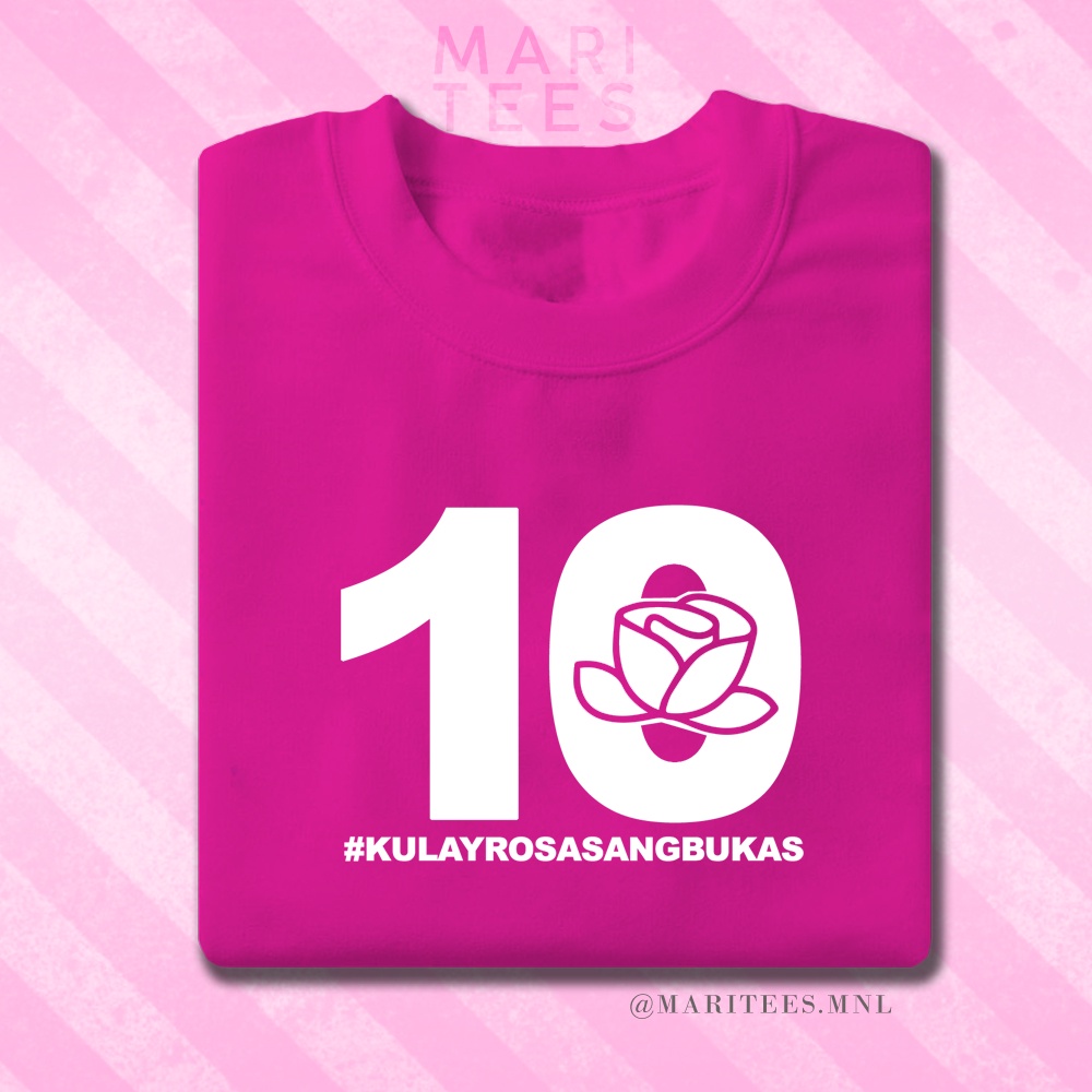 Leni Robredo 10 Kulay Rosas Ang Bukas Trending Campaign Print Tshirt Unisex Shopee Philippines