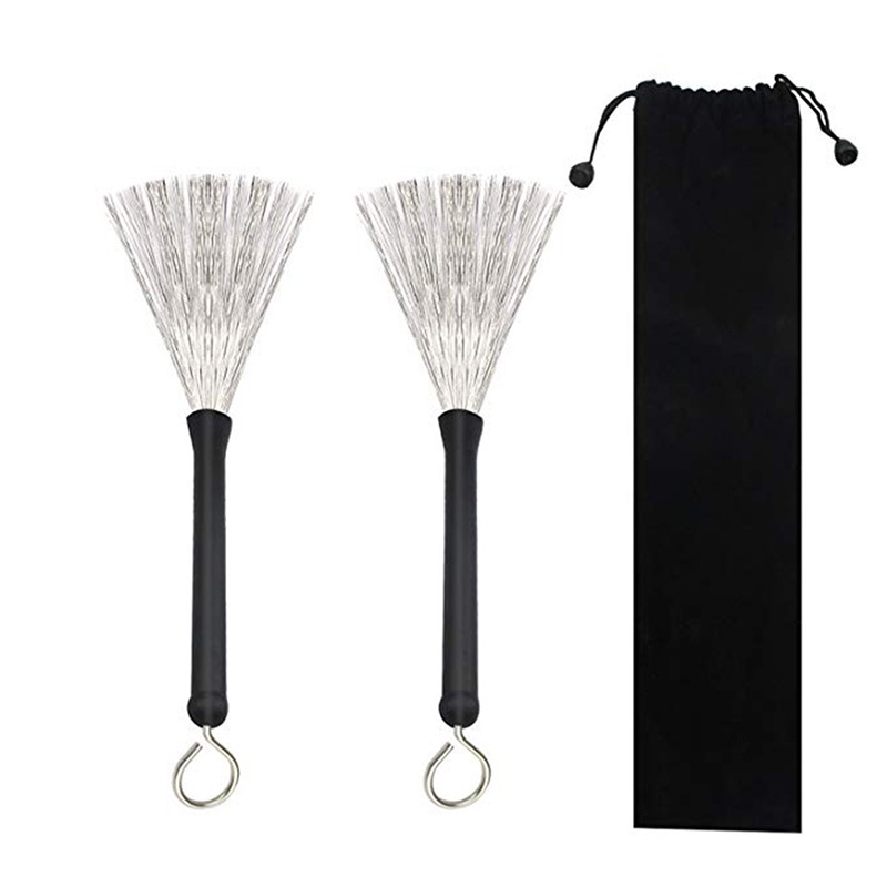 Drum Brushes Sticks Retractable Loop End for Jazz Drum Stick Musical ...