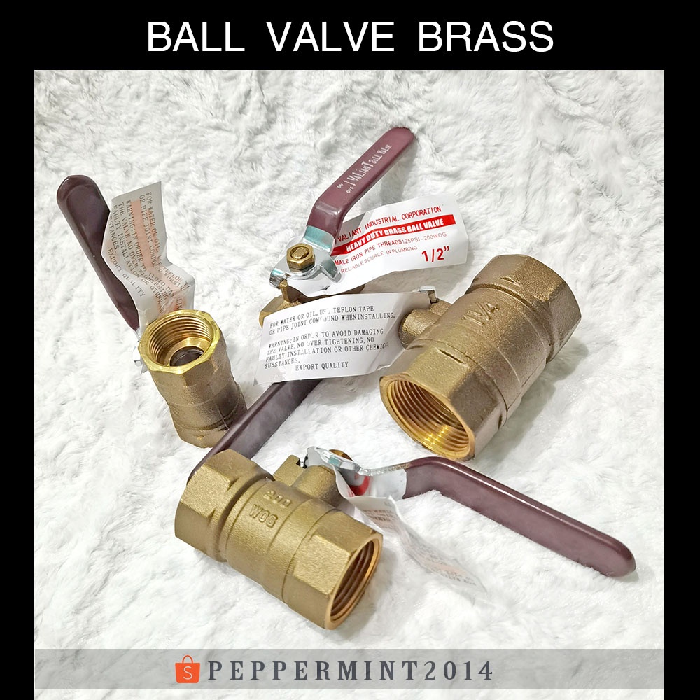 Ball Control Valve Valiant GI Water Plumbing Heavy Duty Brass Female ...