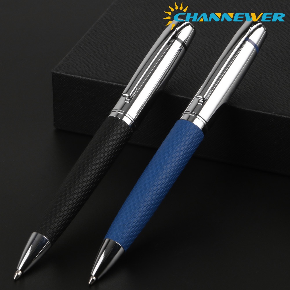PU Leather Ballpoint Pen, Black Ink Medium Point, Anti-slip Retractable ...
