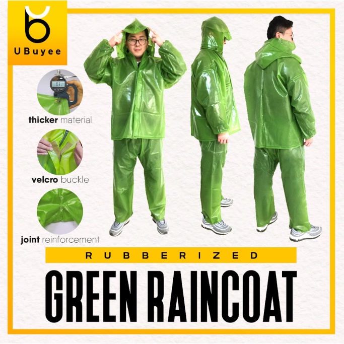 Original Rubberized Best Green Kapote Vulcanized Rubber Rain Coat High ...