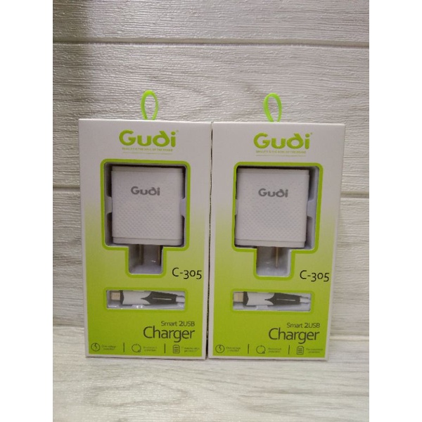C-305 Gudi Smart 2 usb Charger for ios,type c,android | Shopee Philippines