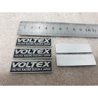 VOLTEX BUMPER FRONT LIP GT WING METAL 3D ALUMINIUM BADGE EMBLEM LOGO ...