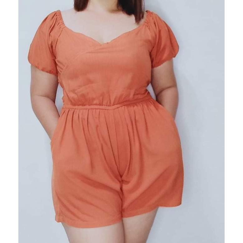ROMPER SHORTS WITH POCKET ON BOTH SIDE ( PLUS SIZE ) | Shopee Philippines