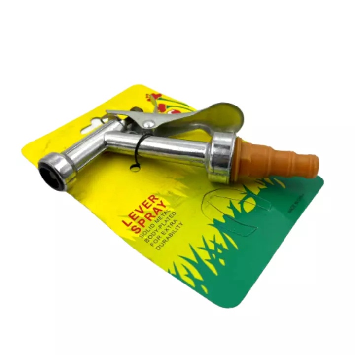 HOSE NOZZLE LEVER SPRAY CHROME GARDEN SPRAYER - UniTop