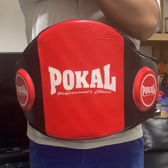 Muay thai belly pads boxing belt training waist belt mma focus trimmer ...