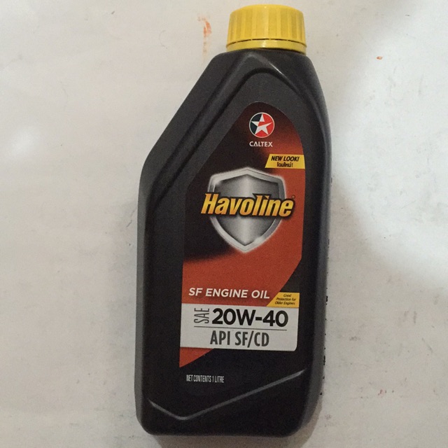 CALTEX HAVOLINE GASOLINE ENGINE OIL 20W-40 API SF/CD 1 Liter | Shopee ...