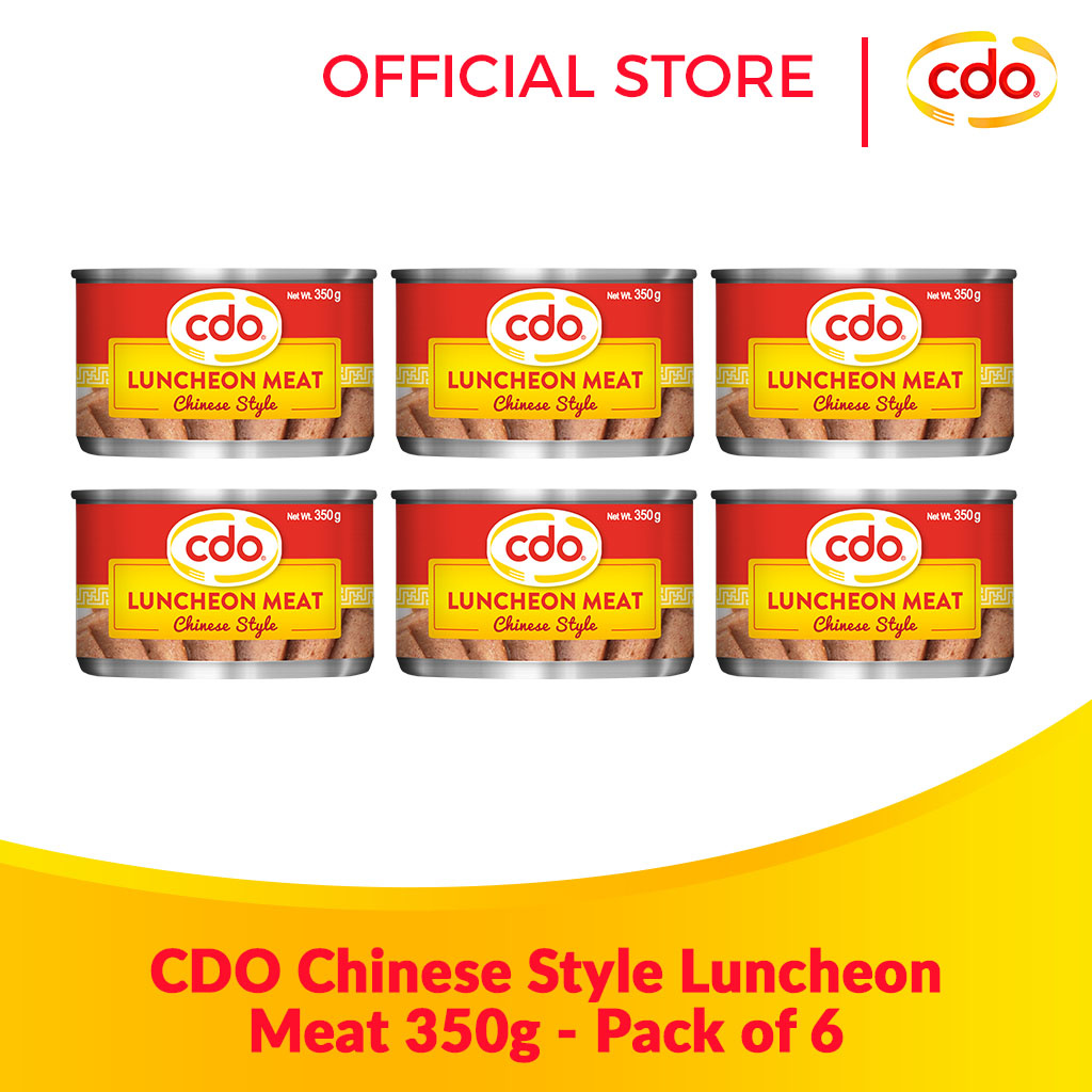 CDO Chinese Style Luncheon Meat 350g - Pack of 6 | Shopee Philippines