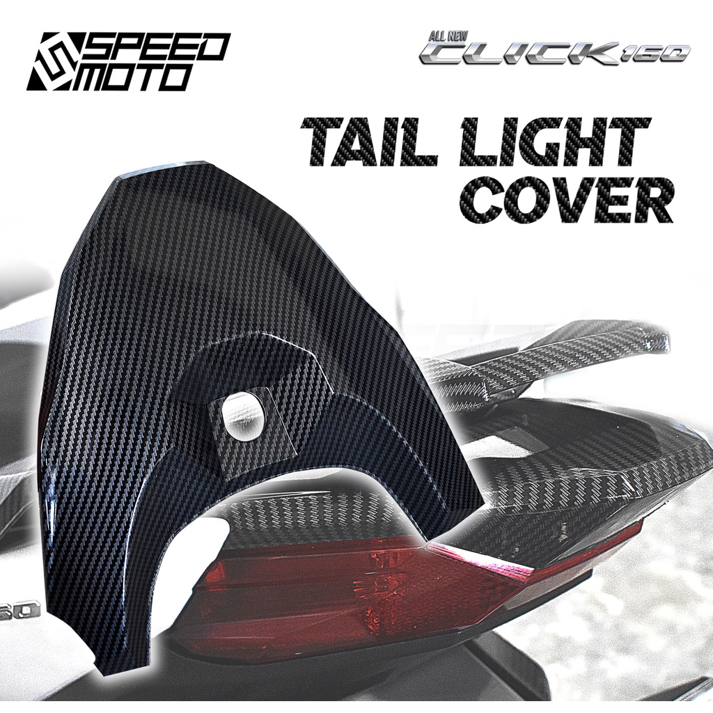 CLICK 160 UPPER TAIL LIGHT COVER GLOSSY CARBON C-2313 / REAR TAIL LAMP ...