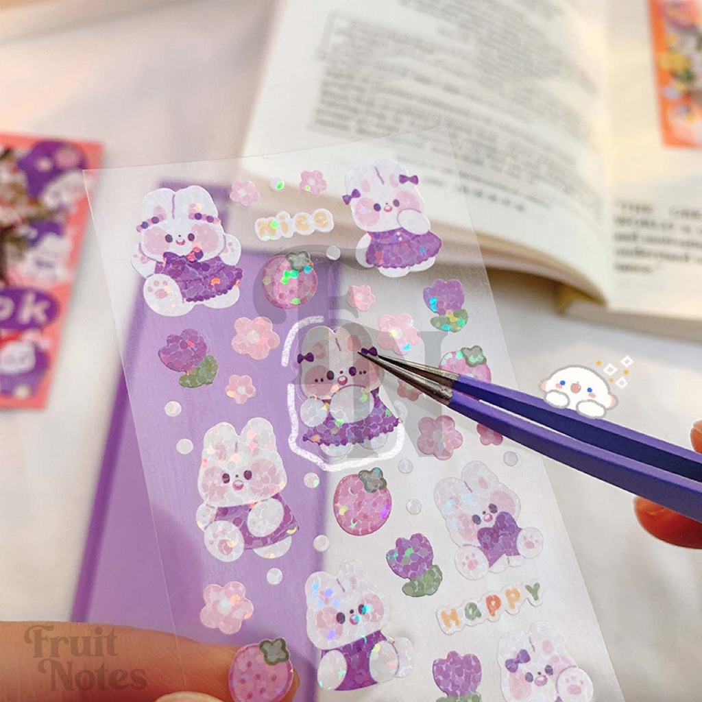ST048 Kawaii Rabbit Bear Sticker Set | Shopee Philippines