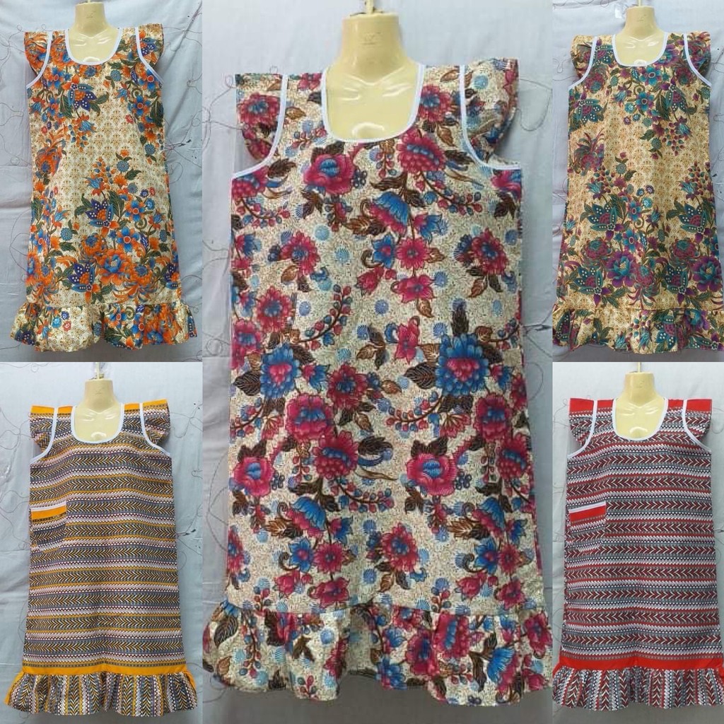 Duster Chinese Cotton Miniprints Summer Pambahay Pantulog Daster Dress ...