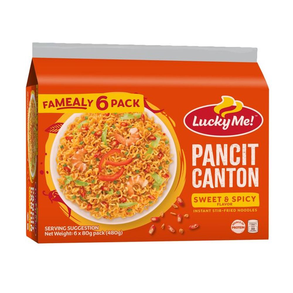 Lucky Me! Pancit Canton Instant Noodles Sweet and Spicy Multipack x 6 ...