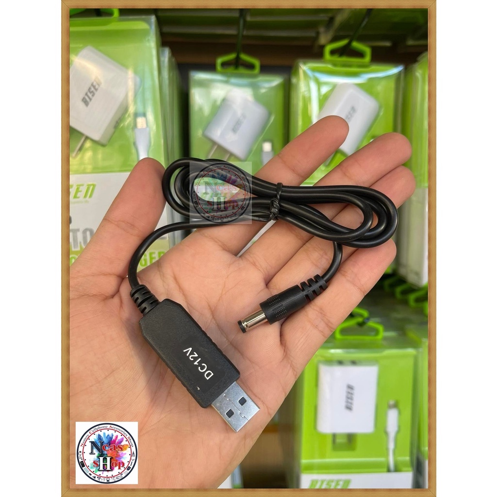 WiFi to Powerbank Cable DC 5V to 12V USB Cable Boost Converter Step-up ...