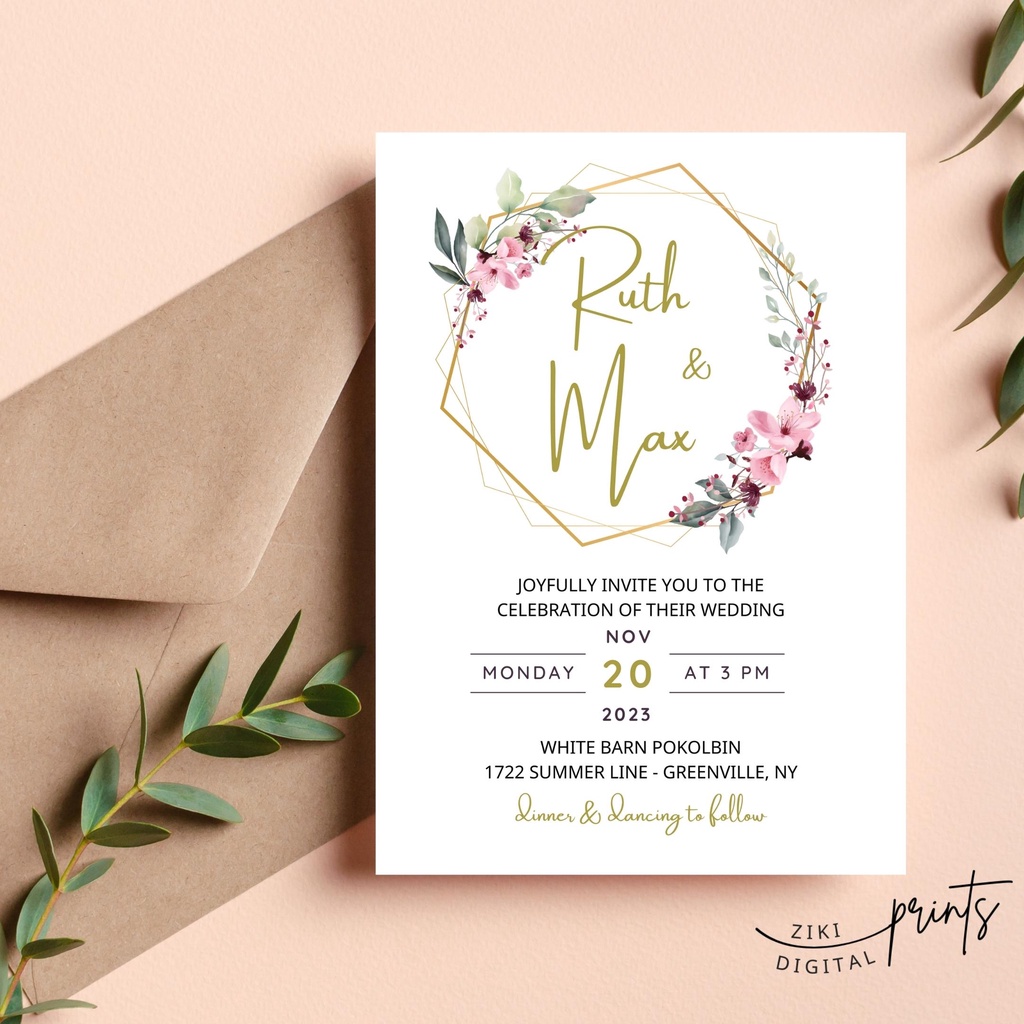 [COD] Pretty Pink Floral Wedding 1st Birthday Christening Baptism Debut ...