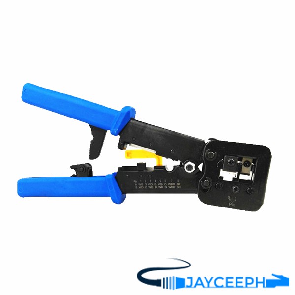 RJ45 Modular Plug Crimping tool 6p 8p dual-purpose pass through hole ...