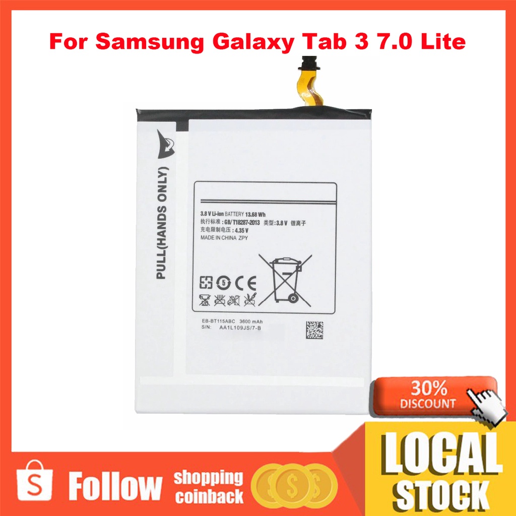 Samsung Galaxy Tab 3 7.0 Lite T110 T113 T116 Replacement Battery ...